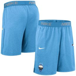 Sporthose Nike "Nike Shorts Milwaukee Brewers Nike City Connect Knit", Mädchen, Gr. M, US-Größen, blau, 100% Polyester, Hosen Sporthose