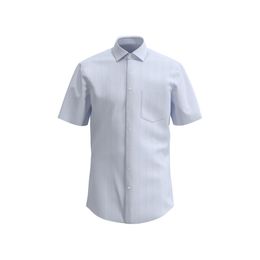 Seidensticker Herren Businesshemd "Regular", blau, Gr. 40, gestreift, 100% Baumwolle, Hemden, Regular Kurzarm Kentkragen Streifen