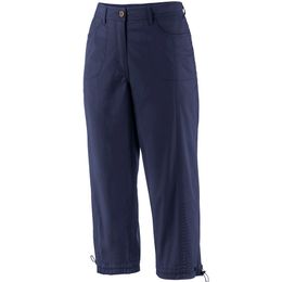 Casual Looks Damen Caprihose, blau, Gr. 40, unifarben, 98% Baumwolle, 2% Elasthan, Hosen