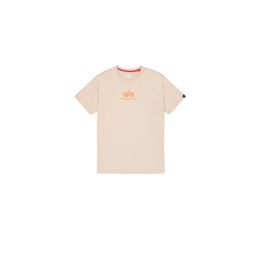 Herren T-Shirt "Basic T-Shirt ML", beige, Gr. L, Alpha Industries, Obermaterial: 100% Baumwolle, Shirts