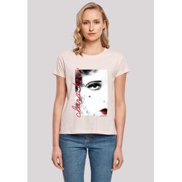 T-Shirt F4NT4STIC "Clara Bow Hollywood Star", Damen, Gr. L, rosa (pink), Obermaterial: 100% Baumwolle, oversize, Rundhals, ohne B&uuml;ndchen, Shirts T-Shirt, Premium Qualit&auml;t