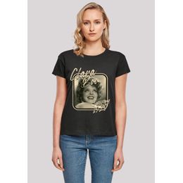 T-Shirt F4NT4STIC "Clara Bow Dazzling 1929", Damen, Gr. M, schwarz, Obermaterial: 100% Baumwolle, oversize, Rundhals, ohne B&uuml;ndchen, Shirts T-Shirt, Premium Qualit&auml;t