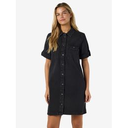 Noisy may Damen Jeanskleid "NMNEW SIGNE S/S DENIM DRESS WG001BL NOOS", schwarz, Gr. L, unifarben, Denim/Jeans, Obermaterial: 100% Baumwolle, Kleider