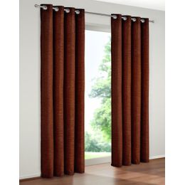 Vorhang WIRTH, B:132cm H:225cm, braun, Chenille, Polyacryl, Wohnzimmer, Gardinen, "Trondheim 234 g/m&sup2;"
