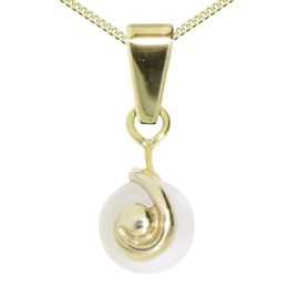 OSTSEE-SCHMUCK Damen Kette mit Anh&auml;nger "OSTSEE-SCHMUCK Kette mit Anh&auml;nger Itte Kette mit Anh&auml;nger Itte", 42cm, Gelbgold 333, L: 42, gold, Gelbgold