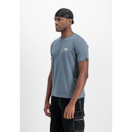 Herren T-Shirt "Backprint T-Shirt", blau, Gr. XXL, Alpha Industries, Obermaterial: 100% Baumwolle, Shirts