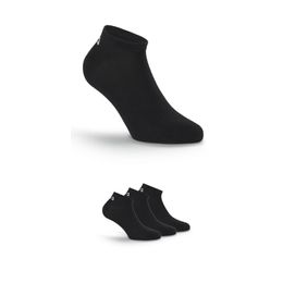 Fila Damen Socken "UNISEX INVISIBLE PLAIN SOCKS", Gr. 43, schwarz, Baumwolle, Elasthan, Polyester, unifarben, Socken, mit eingestricktem Logo an der