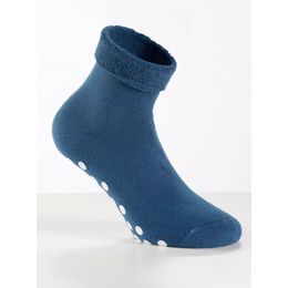 w&auml;schepur W&Auml;SCHEPUR Damen ABS-Socken, Gr. 2, blau, 80% Baumwolle, 15% Polyamid, 5% Elasthan, Socken