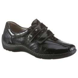 Waldl&auml;ufer WALDL&Auml;UFER Damen Klettschuh "HENNI", Gr. 3,5, schwarz, Lackleder, gl&auml;nzend, Schuhe, Bequemschuh, Slipper in Glanzoptik und komfortabler Schuhweite H