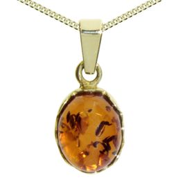 OSTSEE-SCHMUCK Damen Kette mit Anh&auml;nger "OSTSEE-SCHMUCK Kette mit Anh&auml;nger K&auml;the Kette mit Anh&auml;nger K&auml;the", 42cm, Gelbgold 333, L: 42, gold, Gelbgold