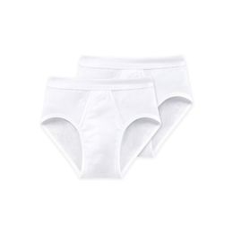 Schiesser Herren Slip "Slip ESSENTIALS 2er Pack", Gr. M, wei&szlig;, Obermaterial: 100% Baumwolle CO., Unterhosen