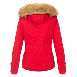 Navahoo Damen Winterjacke "Pearl", rot, Gr. S, Obermaterial: 100% Polyester; Innenseite: 100% Polyester; Futter: 100% Polyester; Fellimitat: 90%