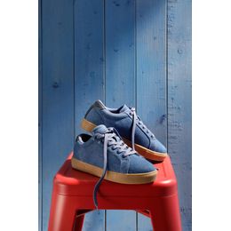 ANISTON SHOES Damen Sneaker, Gr. 37, blau, Lederimitat, Textil, Schuhe, Freizeitschuh, Halbschuh, Schn&uuml;rschuh - NEUE KOLLEKTION