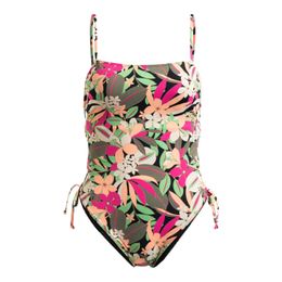 Roxy Damen Badeanzug "Printed Beach Classics", grau, Gr. L, 87% Nylon, 13% Elasthan, Badeanz&uuml;ge
