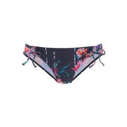 Sunseeker Damen Bikini-Hose "Modern", blau, Gr. 34, bedruckt, floral, Polyamid, Badehosen, seitlich zu binden