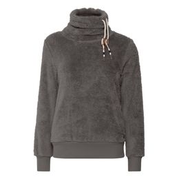 oxmo Damen Fleecepullover "Fleecepullover OXAnnika", grau, Gr. S, Obermaterial: 100% Polyester PES., Pullover