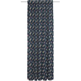 Vorhang Adam, B:142cm H:255cm, blau, Jacquard, Baumwolle, Kinderzimmer, Gardinen, "Space", aus 100% Bio-Baumwolle
