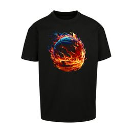 F4NT4STIC Herren T-Shirt "Basketball On Fire Sport OVERSIZE TEE", schwarz, Gr. S, Obermaterial: 100% Baumwolle, Shirts, Print