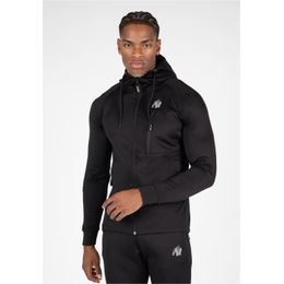 GORILLA WEAR Herren Trainingsjacke, schwarz, Gr. XXXL, unifarben, 85% Polyester, 15% Elasthan, Jacken, mit schlanker Passform