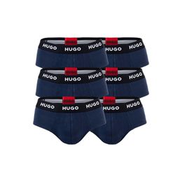 Hugo Herren Slip "Slip 6er Pack", Gr. L, blau, Obermaterial: 95% Baumwolle CO. 5% Elasthan EL., Unterhosen