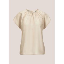 Madeleine Mode MADELEINE Damen Shirtbluse "Blusenshirt Blusenshirt mit Glanz-Akzent"kiesel, Gr. 42, Obermaterial: 100% Polyester PES., Blusen