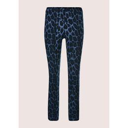 Madeleine Mode MADELEINE Damen Leggings "Leggings Gerade Jersey-Leggings mit Animal-Print"marine, schwarz, Gr. 40, Obermaterial: 69% Polyester PES. 27% Viskose CV.