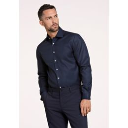 LINDBERGH Herren Businesshemd "LINDBERGH Business-Hemd, Technisches Hemd", blau, Gr. L, Obermaterial: 100% Baumwolle, Hemden