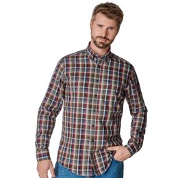 Casamoda Herren Langarmhemd "Casamoda Freizeithemd kariert", rot, Gr. XXXL, kariert, 100% Baumwolle, Hemden