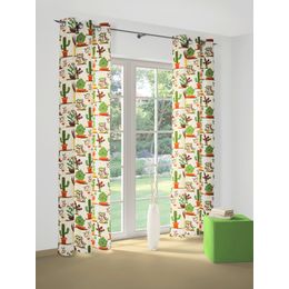 Vorhang WIRTH, B:130cm H:180cm, orange, Polyester, Wohnzimmer, Gardinen, "Oakham"