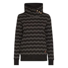 oxmo Damen Longpullover "Sweatshirt OXVernita", schwarz, Gr. L, Obermaterial: 60% Baumwolle CO. 40% Polyester PES., Sweatshirts