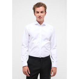 Eterna Herren Langarmhemd "SLIM FIT", wei&szlig;, Gr. 45, Twill, 100% cotton, Hemden, NON IRON (b&uuml;gelfrei)