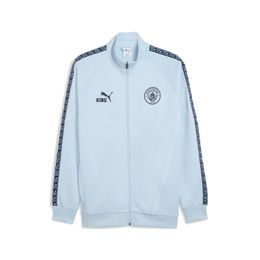 Puma Herren Sweatjacke "Manchester City KING Anthem Jacke Herren", silber, Gr. L, Obermaterial: 37% Baumwolle, 63% Polyester; Taschenfutter: 100%