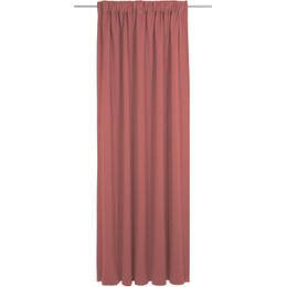Vorhang Adam, B:142cm H:255cm, rot, Jacquard, Baumwolle, Wohnzimmer, Gardinen, "Uni Collection light", aus 100% Bio-Baumwolle