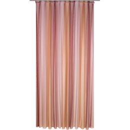 Gardine WIRTH, B:600cm H:120cm, rot, Polyester, Wohnzimmer, Gardinen, "Eloise", Store