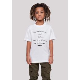 T-Shirt F4NT4STIC "Fido Dido Its Cool To Be You", M&auml;dchen, Gr. 122/128, wei&szlig;, Obermaterial: 100% Baumwolle, regular fit, Rundhals, ohne B&uuml;ndchen, Shirts T-Shirt, Premium Qualit&auml;t