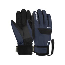 Skihandschuhe Reusch "Bolt SC GORE-TEX Junior", Mädchen, Gr. 4, dunkelblau, schwarz, 90% Polyester, 10% Polyurethan, mehrfarbig, Handschuhe, warm, wasserdicht und atmungsaktiv
