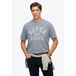 Superdry Herren Rundhalsshirt "ATHLETIC ESS TEE", beige, Gr. L, bedruckt, Single Jersey, Obermaterial: 100% Baumwolle, Shirts, Loose Fit, aus