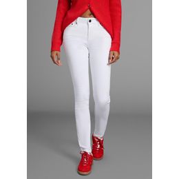 Arizona Damen Slim-fit-Jeans "Shaping", wei&szlig;, Basic, Gr. 34, Jeans, Obermaterial: 98% Baumwolle, 2% Elasthan, Jeans, enge Passform, R&ouml;hrenjeans,
