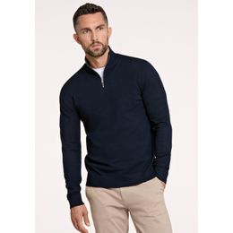 LINDBERGH Herren Troyer "LINDBERGH Troyer", blau, Gr. XL, Obermaterial: 80% Viskose, 20% Nylon, Pullover