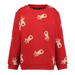 Blue Seven Jungen Sweatshirt, rot, Gr. 116, bedruckt, Sweatware, Obermaterial: 100% Baumwolle, Sweatshirts, mit weihnachtlichem Alloverprint