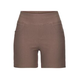 H.I.S. H.I.S Damen Shorts, Gr. 36, grau, Obermaterial: 70% Baumwolle, 25% Polyester, 5% Elasthan, Basic, Hosen, im Schlupfhosen Style