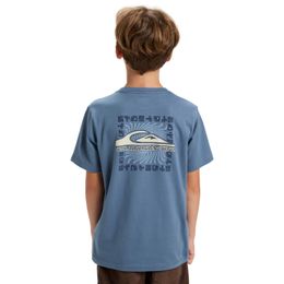 Quiksilver Jungen T-Shirt "Evo Border Lines"china blau, Gr. 14, Obermaterial: 100% Walkfrottier;, Shirts
