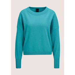Madeleine Mode MADELEINE Damen Longpullover "Strickpullover Kaschmir Pullover mit Rundhalsausschnitt"aqua, Gr. 34, Obermaterial: 90% Schurwolle WV. 10% Kaschmir
