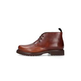 Henry Stevens Herren Schn&uuml;rboots "Harry GB", Gr. 44, braun, gefettetes Kalbsleder, Schuhe, Herren Halbschuh Leder-Boot hangefertigt, Schn&uuml;rboot
