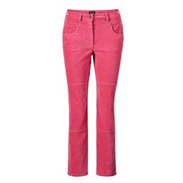 GOLDNER Damen Schlupfhose "Bequeme Samthose mit Wascheffekt", rosa, Gr. 42, Obermaterial: 98% Baumwolle CO. 2% Elasthan EL., Hosen, keine/nicht