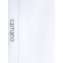 Camano Damen Kurzsocken, Gr. 3, wei&szlig;, 78% Baumwolle, 20% Polyamid, 2% Elasthan, Socken