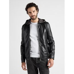 JCC Herren Bikerjacke "MM21-1-03", schwarz, Gr. M, Obermaterial: 100% Lammleder. Futter: 100% Polyester, Jacken