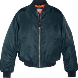 Schott NYC Herren Bomberjacke, blau, Basic, Gr. XXL, unifarben mit Farbeinsätzen, Softshell, Obermaterial: 100% Nylon, Jacken, mit zusätzlichen