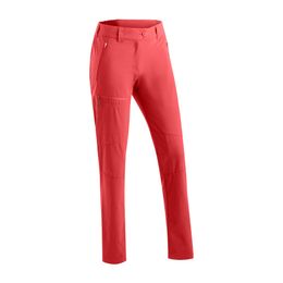 Maier Sports Damen Outdoorhose "Lulaka Loop", rot, Gr. 46, 100% Polyester, Hosen, Damen Wanderhose, atmungsaktive Funktionshose, Regular Fit