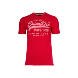 Superdry Herren T-Shirt "T-Shirt VI Classic Tee 1er Pack", rot, Gr. M, Obermaterial: 100% Baumwolle CO., Shirts